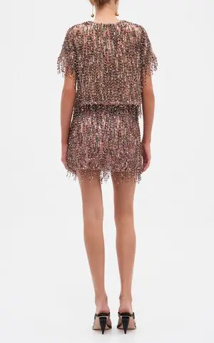 Aje Radieux Embellished Mini Skirt