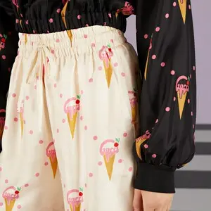 Gucci Ice Cream Print Silk Shorts