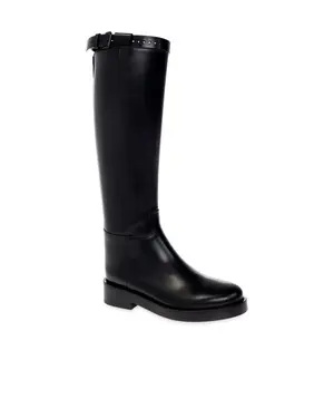 ANN DEMEULEMEESTER Buckle Detailed Round Toe Boots