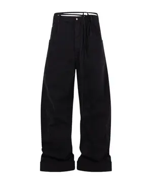 ANN DEMEULEMEESTER Wide-leg Trousers - Black