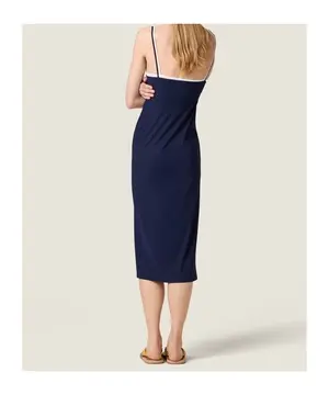Miu Miu Stretch Jersey Midi Dress With Jacquard Logo