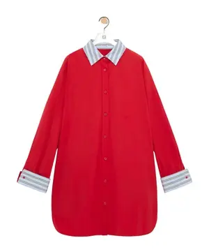 Loewe Shirt Dress In Cotton - Red