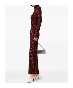 Stella McCartney Polka-dot Ruched Maxi Dress