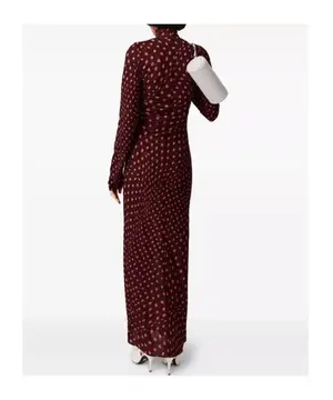 Stella McCartney Polka-dot Ruched Maxi Dress