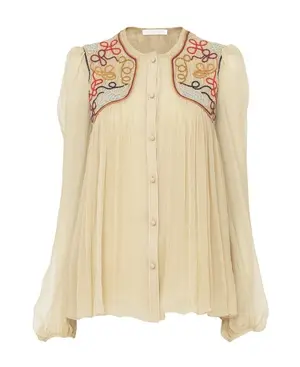 Chloé Embroidery Long-sleeved Blouse
