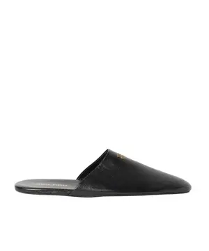Miu Miu Leather Slippers - Black