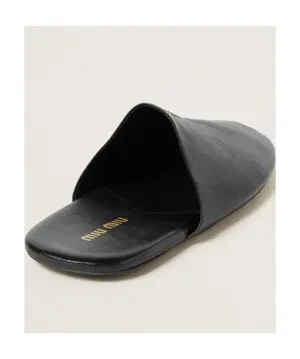 Miu Miu Leather Slippers