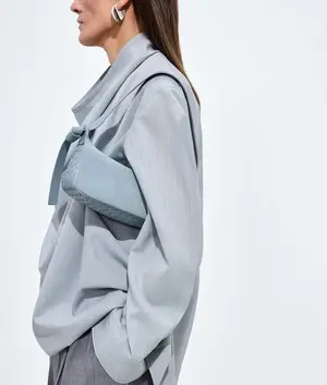 Bottega Veneta Nodo Shoulder Bag - Gray