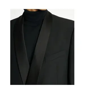 Balmain 2-button Jacket In Wool And Satin