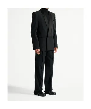 Balmain 2-button Jacket In Wool And Satin