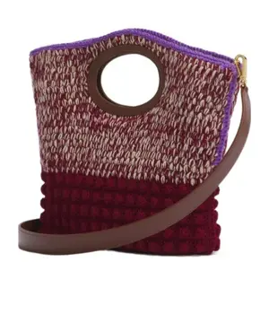 Marni Knotty Crochet Clutch Bag - Red