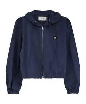 Celine Long-sleeved Zip-up Casual Jacket With Drawstring Hood - No