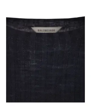 Balenciaga Crewneck Ribbed-knit Jumper - No