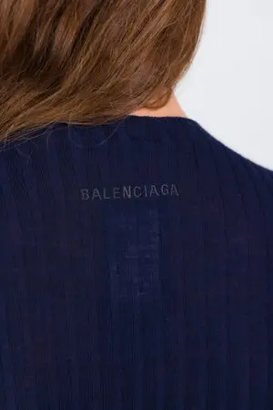 Balenciaga Crewneck Ribbed-knit Jumper - No