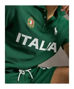 Polo Ralph Lauren Italia Logo-embroidered Polo Shirt