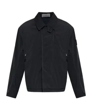 Stone Island Long-sleeved Zip-up Jacket - Black
