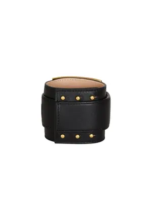 Balmain Anthem Smooth Leather Bracelet