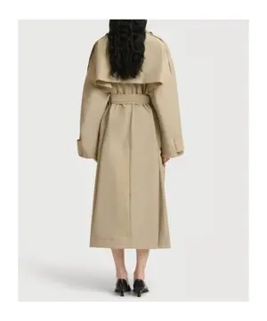 Marni Beige Nylon Trench Coat With Belt