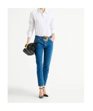 Balmain Belted Denim Jeans