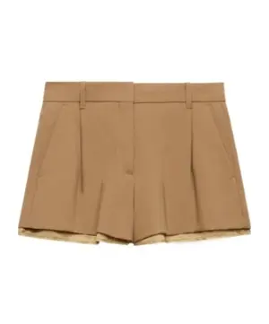 Marni Wool Shorts With Exposed Lining - Brown