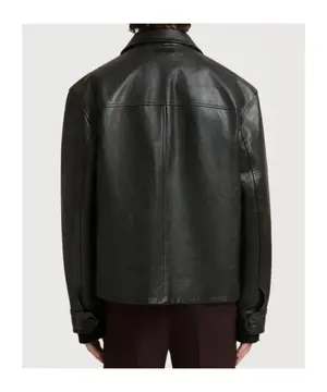Marni Leather Jacket With Contrast Crust Leather Front
