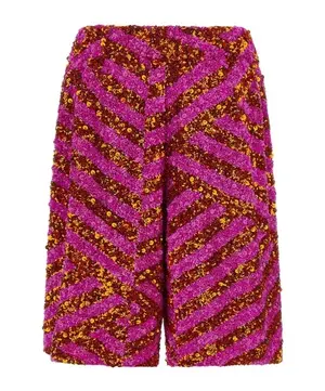Dries Van Noten Pomy Bis Sequined Bermuda Shorts