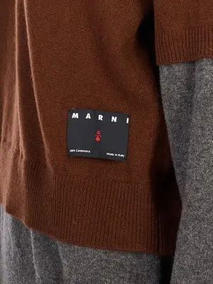 Marni Layered Effect Cashmere Jumper - Brown