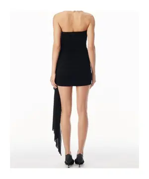 Alexander Wang Asymmetric Ruched Strapless Mini Dress