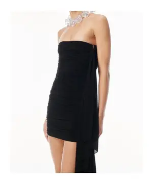 Alexander Wang Asymmetric Ruched Strapless Mini Dress