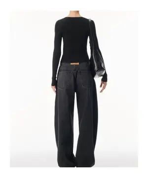 Alexander Wang V-neck Long Sleeve Pointelle Zip Cardigan