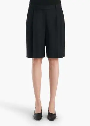 Khaite Auggie Tailored Shorts - Black