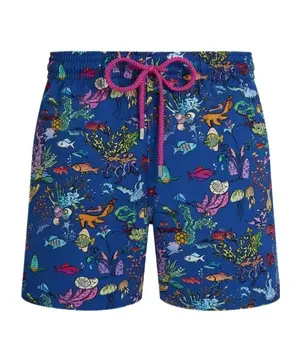 Vilebrequin Stretch Short Swim Trunks Aquarium - Blue