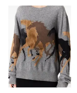 Stella McCartney Horse Motif Round Neck Sweater