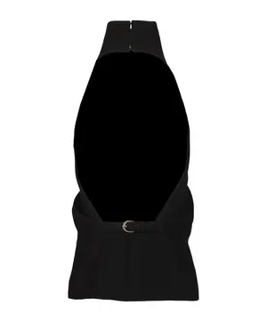 Khaite Halter Neck Backless Top With Buckle Detail - Black