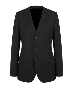 JIL SANDER Collarless Single-breasted Blazer - Black