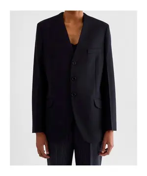 JIL SANDER Collarless Single-breasted Blazer