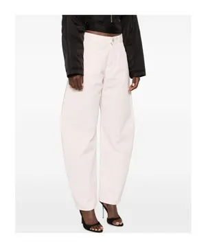 Alaïa High-rise Wide-leg Pants - Pink
