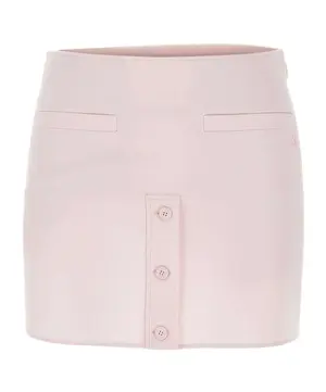 COURREGES Courrèges Logo-detail Zipped Mini Skirt - Pink