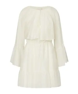 Liu Jo Short Muslin Dress With Ruffled Details