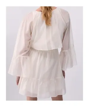 Liu Jo Short Muslin Dress With Ruffled Details