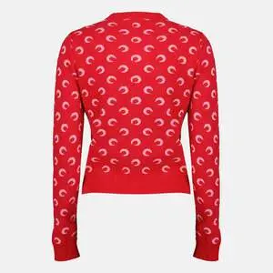 MARINE SERRE Moon' Circular Wool Jacquard Cardigan