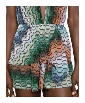Missoni Zigzag-knit Ruffled Mini Dress