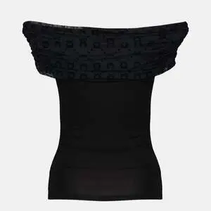 MARINE SERRE Draped Bustier Top