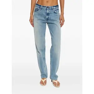 HAIKURE Distressed Straight-leg Jeans