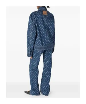 MARINE SERRE Crescent Moon Print Jeans
