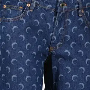 MARINE SERRE Moon Print Bootcut Jeans