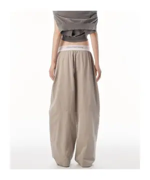 Alexander Wang Logo-elastic Pleated-knee Trousers