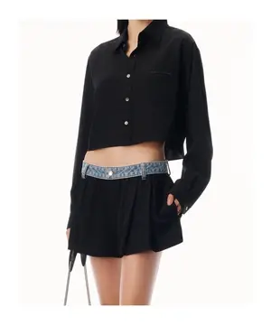 Alexander Wang Cropped Button-down Shirt