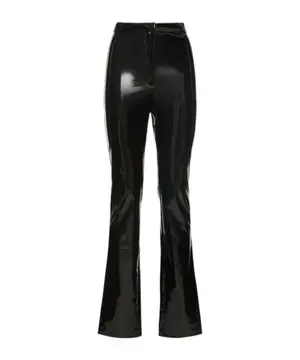 ROTATE BY BIRGER CHRISTENSEN Flared Casual Pants - Black