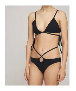 Christopher Esber Wrapped Tie Lycra Bikini Top